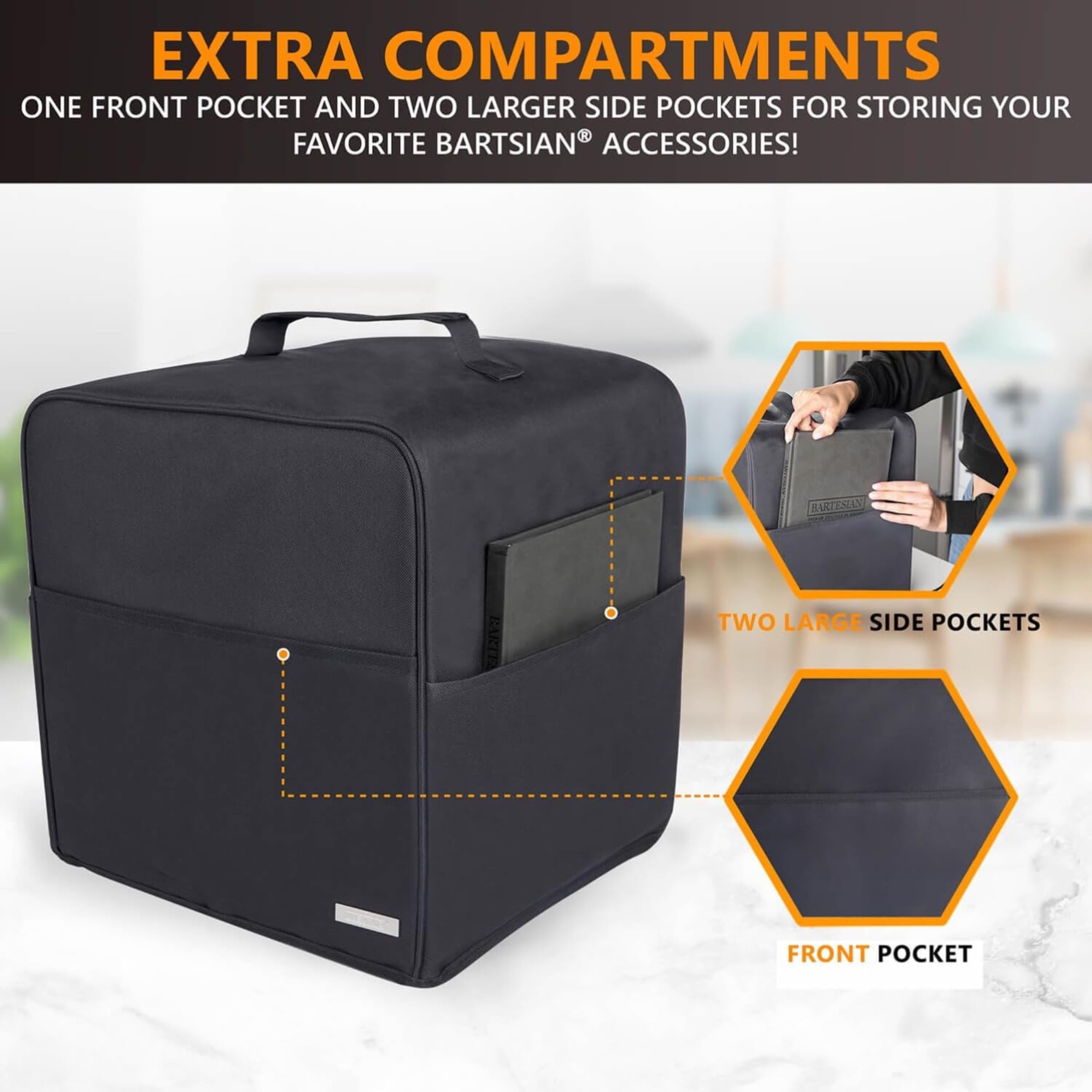Ksestor Bartesian Dust Cover - Bartesian Cover for Cocktail Machine - Compatible with Premium, Professional, Duet - Black