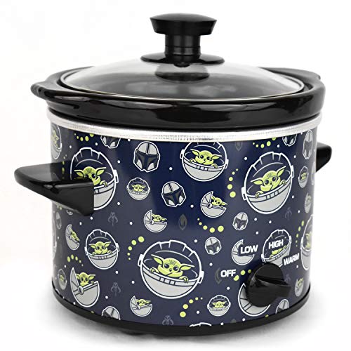 Uncanny Brands Star Wars The Mandalorian 2-Quart Slow Cooker- Kitchen Appliance-Baby Yoda