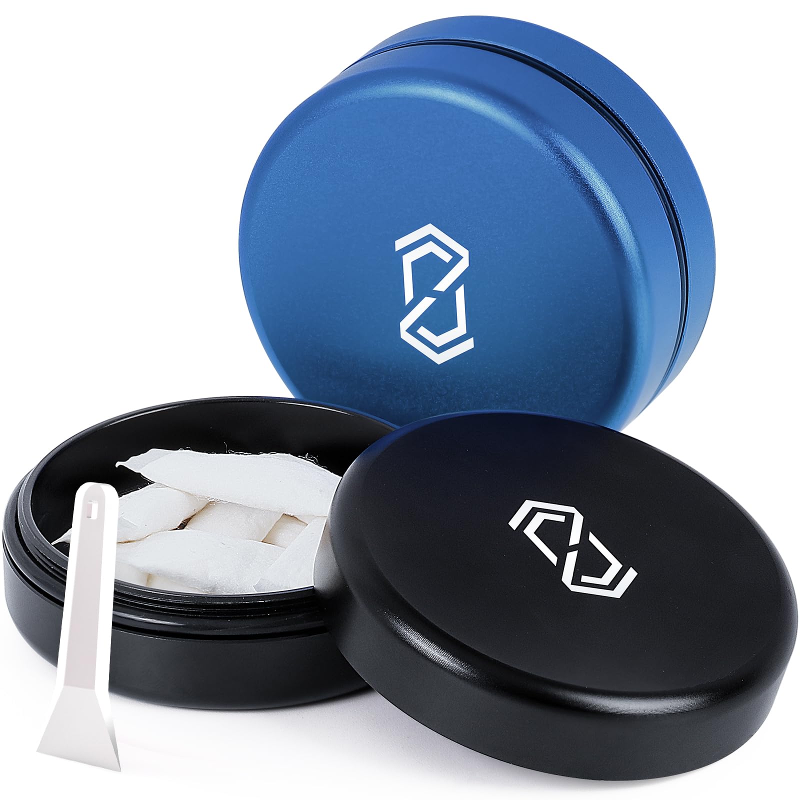 OZCHIN Metal Can for ZYN for Snus - 2 Cans - Portable Airtight Aluminum Odorless Container Odor Proof Screw-Top Lid Lock Smell Proof Multipurpose Storage Container for Spices, Coffee & Teas