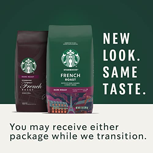 Starbucks Ground Coffee—Dark Roast Coffee—French Roast—100% Arabica—1 bag (28 oz) - (Packaging May Vary)
