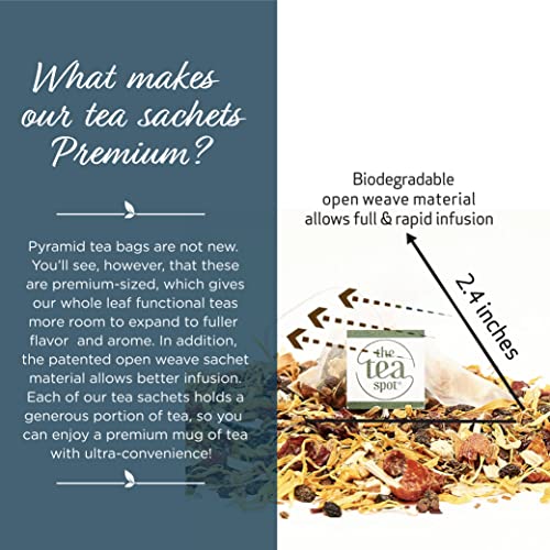 The Tea Spot Organic Immunity Tea with Natural Vitamin C for Immune Support & Sore Throat | Blend of Adaptogens, Elderberry, Orange Peel, Ginger, Basil, Lemon Peel & Valerian Root | Caffeine-Free 15 Tea Bags
