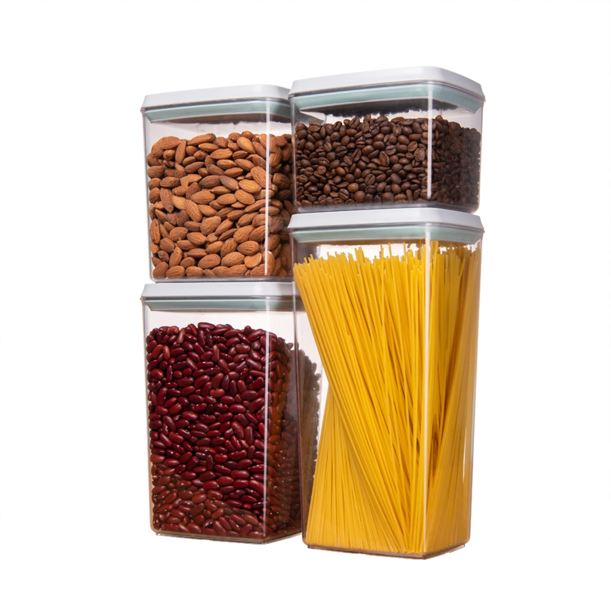 Vhorate Pop Containers for Food Storage, Pop Top Food Storage Containers with Lids BPA Free, Airtight Container Sets for Pantry,Kitchen 4PCS
