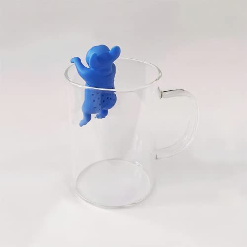 Cute Tea Infuser, Kitchenware Silicone Tea Infuser, Reusable Tea Diffuser Filter is made of food grade silicone for brewing loose leaf tea or coffee Cute Tea Infuser Gift Set.
