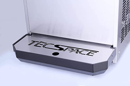 TECSPACE 110V Commercial Slushy Machine,15/30/45L Stainless Steel Margarita Smoothie Frozen Drink Maker for Ice Juice Tea Coffee Making, Sliver