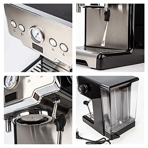 WJHSPkfj Espresso Machine Coffee Machine Espresso Machine Semi-Automatic Pump Cappuccino Milk Froth Machine Coffee Machin (Color : Dark Grey, Size : UK)