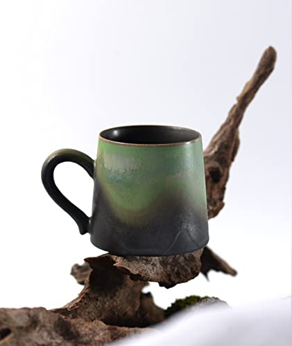 SHANYANTAOCI Chinese style Ceramic Coffee Cup,12 oz Coffee Mug Ceramic Cup Frosted and Matte, Unique Tea Mug for Home and Office, Modern Drinking Cup Water, Original Gifts for Birthday and Christmas