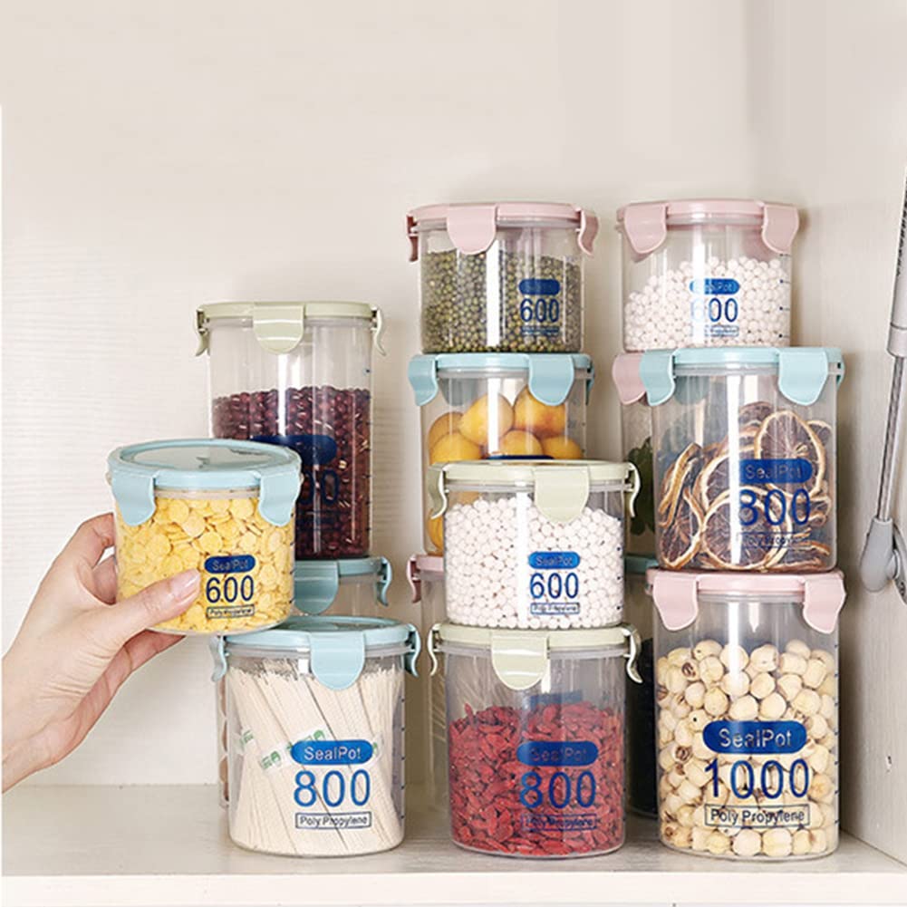 Airtight Food Storage Containers with Lids for Kitchen Organization, Plastic Canister Kitchen Storage Containers for Pantry Organization and Storage, Cereal, Rice, Pasta, Flour and Sugar Containers 6