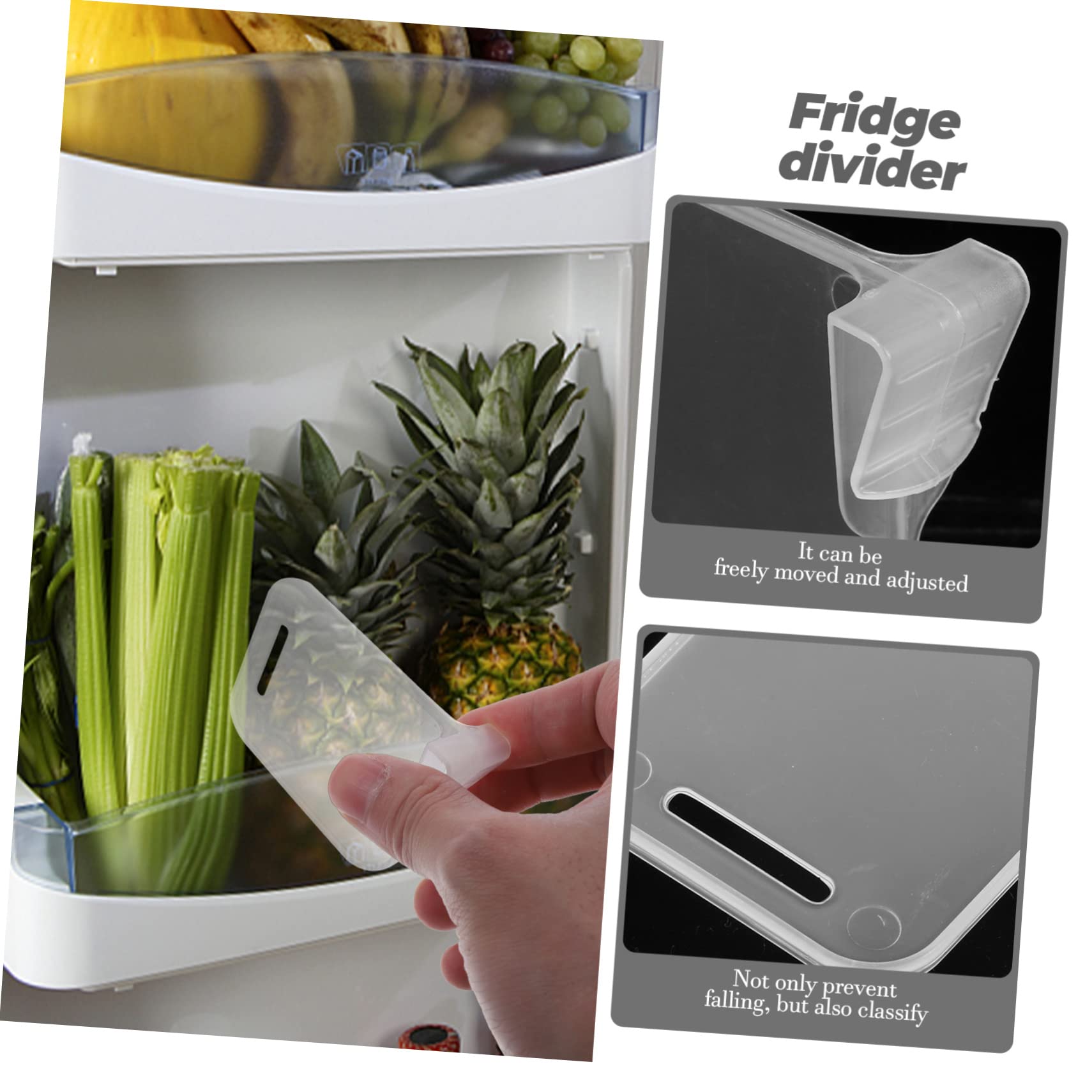 CHILDWEET 40Pcs Transparent Plastic Freezer Dividers Convenient Household Fridge Separators for Organized Storage Kitchen Pantry and Refrigerator