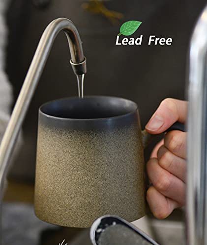 SHANYANTAOCI Chinese style Ceramic Coffee Cup,12 oz Coffee Mug Ceramic Cup Frosted and Matte, Unique Tea Mug for Home and Office, Modern Drinking Cup Water, Original Gifts for Birthday and Christmas