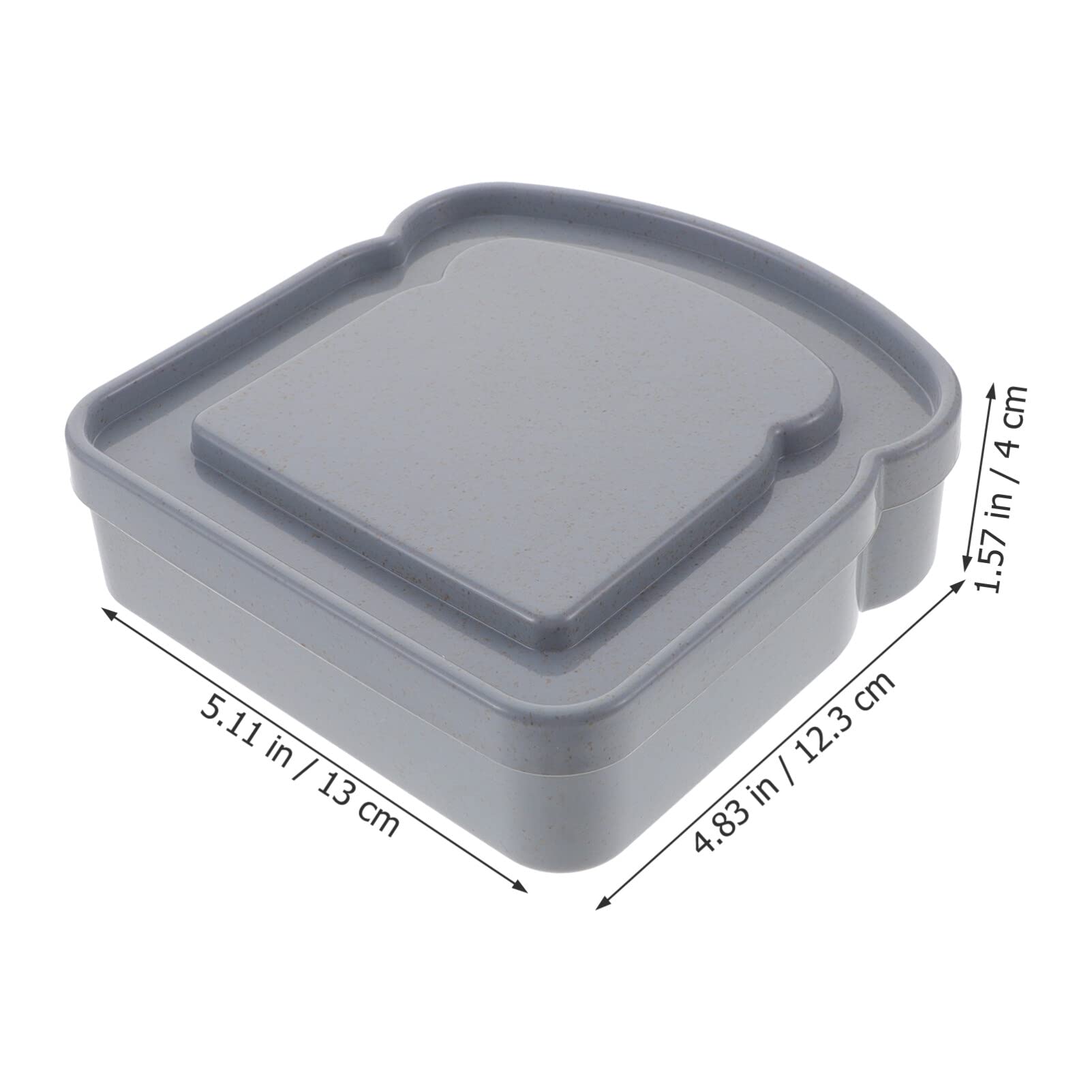 4 Pack of Sandwich Containers Reusable, Plastic Food Storage with Snap-Off for Fruit, Salad, Lunch Box Snacks and Food Storage
