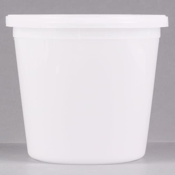 VeZee 168 oz & 5.25 Qt. Translucent Round Deli Container with Lids, A Perfect For Meal Prep Soup, Ice Cream, Freezer, Dishwasher And Microwave Safe:10 Sets