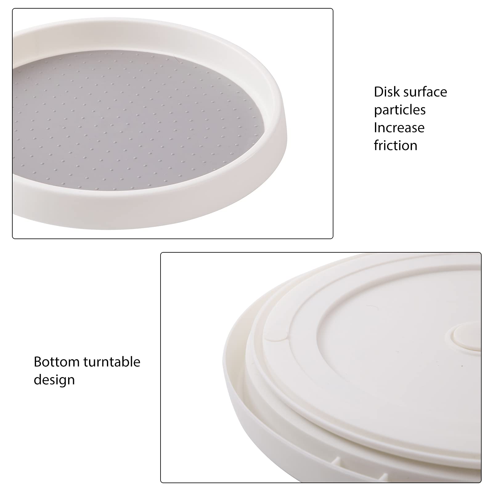 Cotsner Organizer, Non-Skid Pantry Cabinet Turntable for Cabinet, Pantry, Kitchen, Countertop, Vanity Display Stand