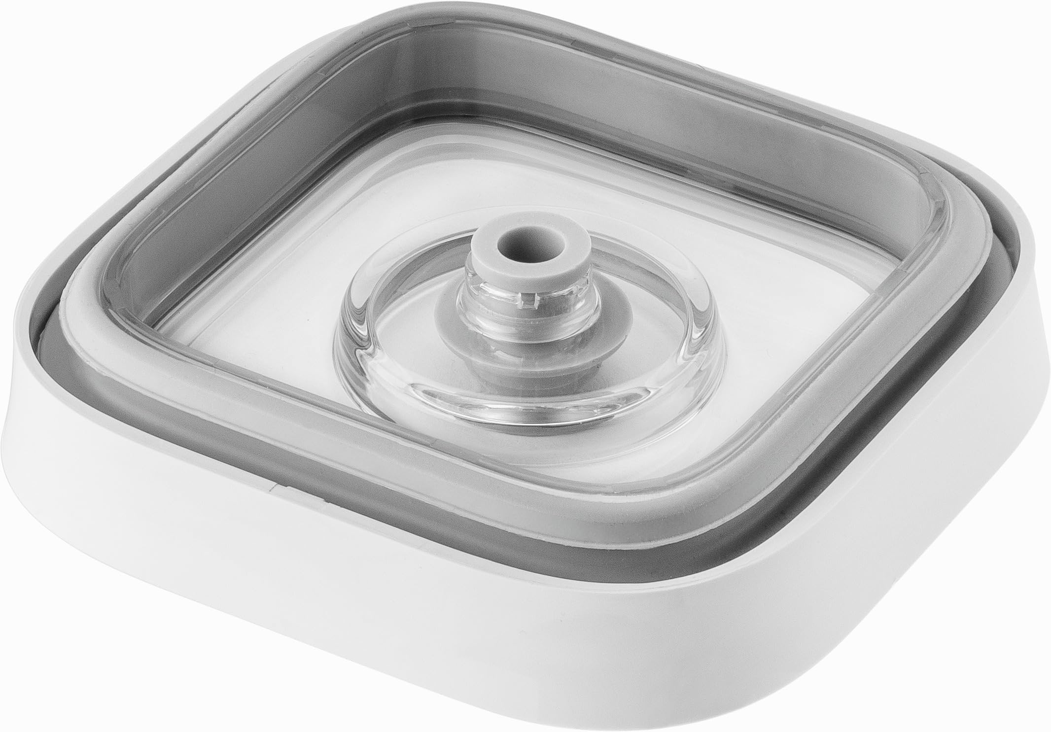 ZWILLING FRESH & SAVE CUBE Box, size S, modular & stackable container, airtight & vacuumable storage, dishwasher friendly, transparent
