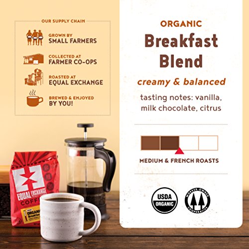 Equal Exchange Organic Ground Coffee, Breakfast Blend, 12-Ounce (Pack of 1)