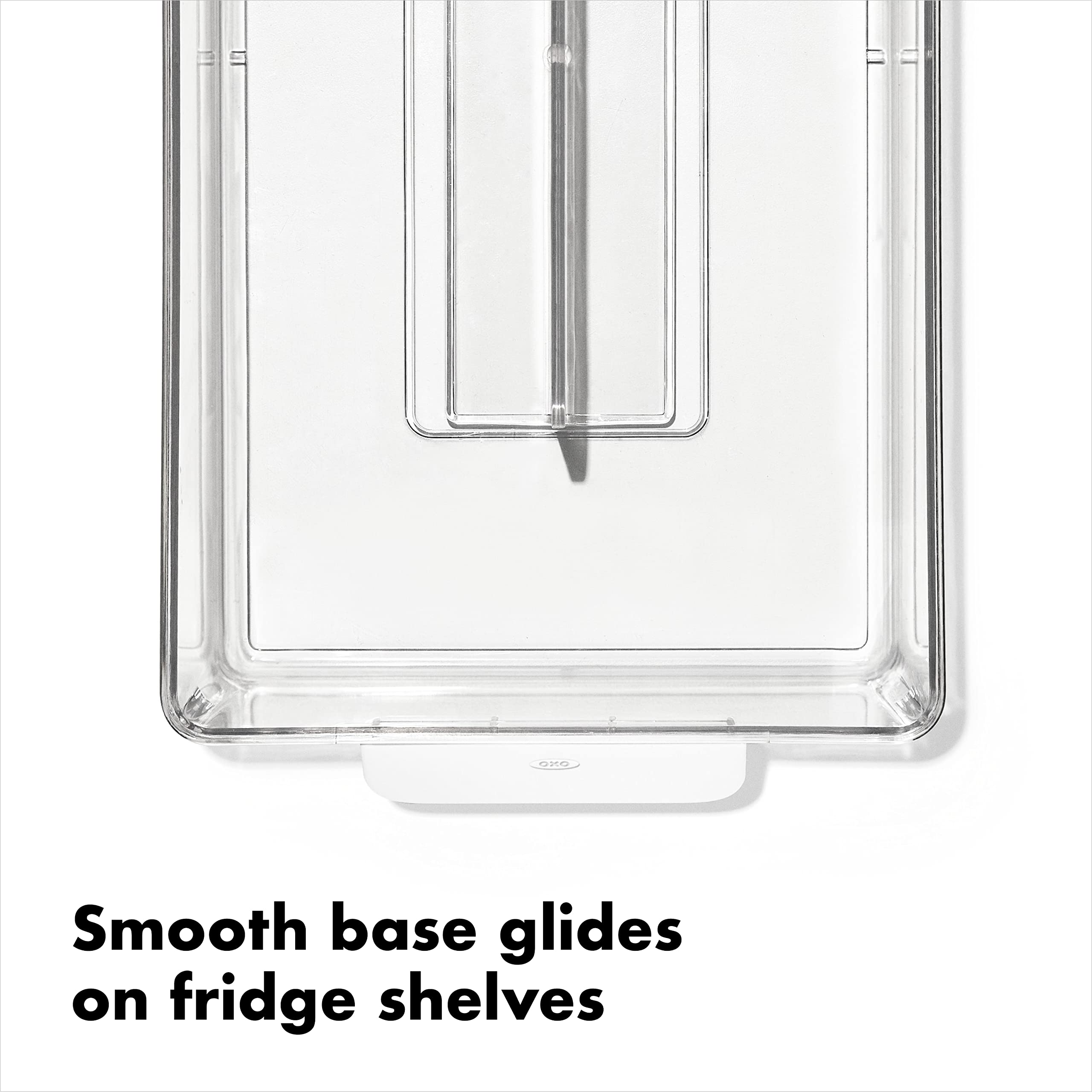 OXO Good Grips Adjustable Fridge Storage Bin - for Condiments, Juice Pouches, Snack Cups and More