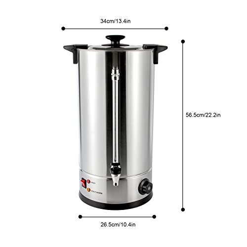 20L/5.28gal Commercial Coffee Urn Stainless Steel Hot Beverage Dispenser Hot Water Boiler Container Tea Urn for Cafes, Buffets, Offices Commercial