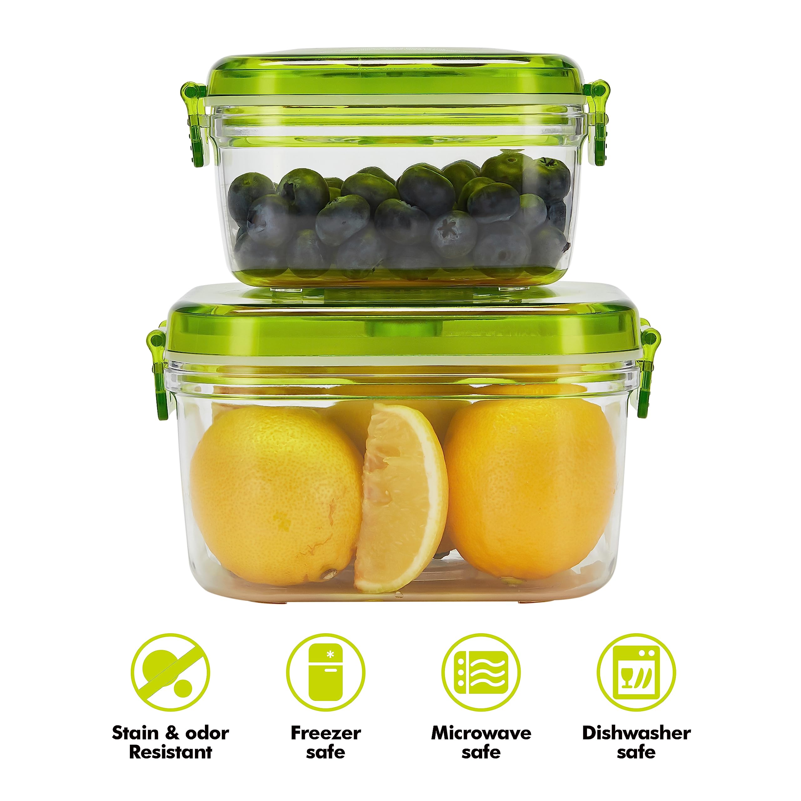 SNUGTOPIA Vacuum Seal Food Storage Containers - BPA Free, Leak Proof, Dishwasher, Freezer & Microwave Safe Lunch Box for Food Fresh 2PCS