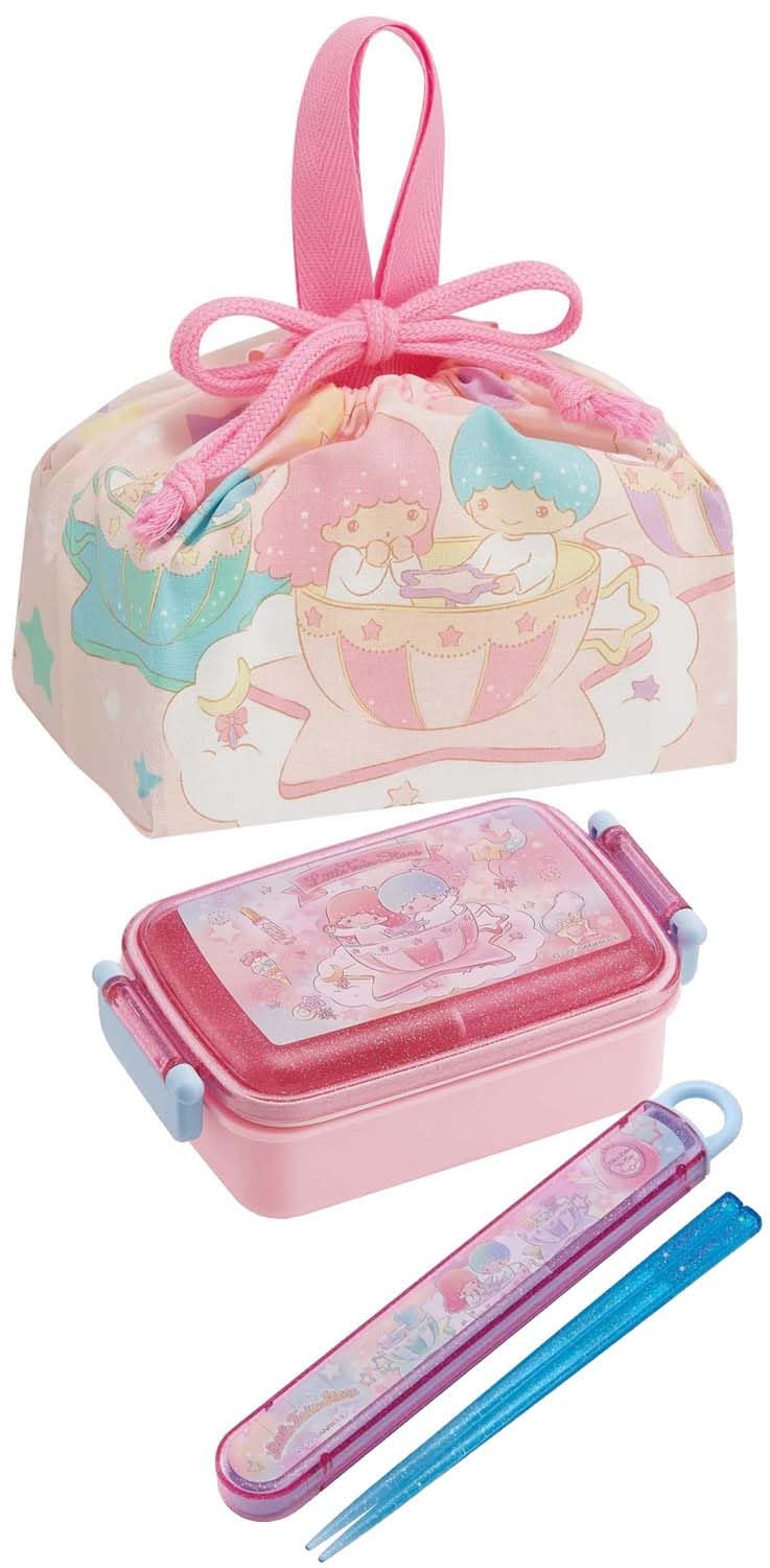 Skater Bento Drawstring Bag, Little Twin Stars, Sparkly Amusement Park, Sanrio, Made in Japan