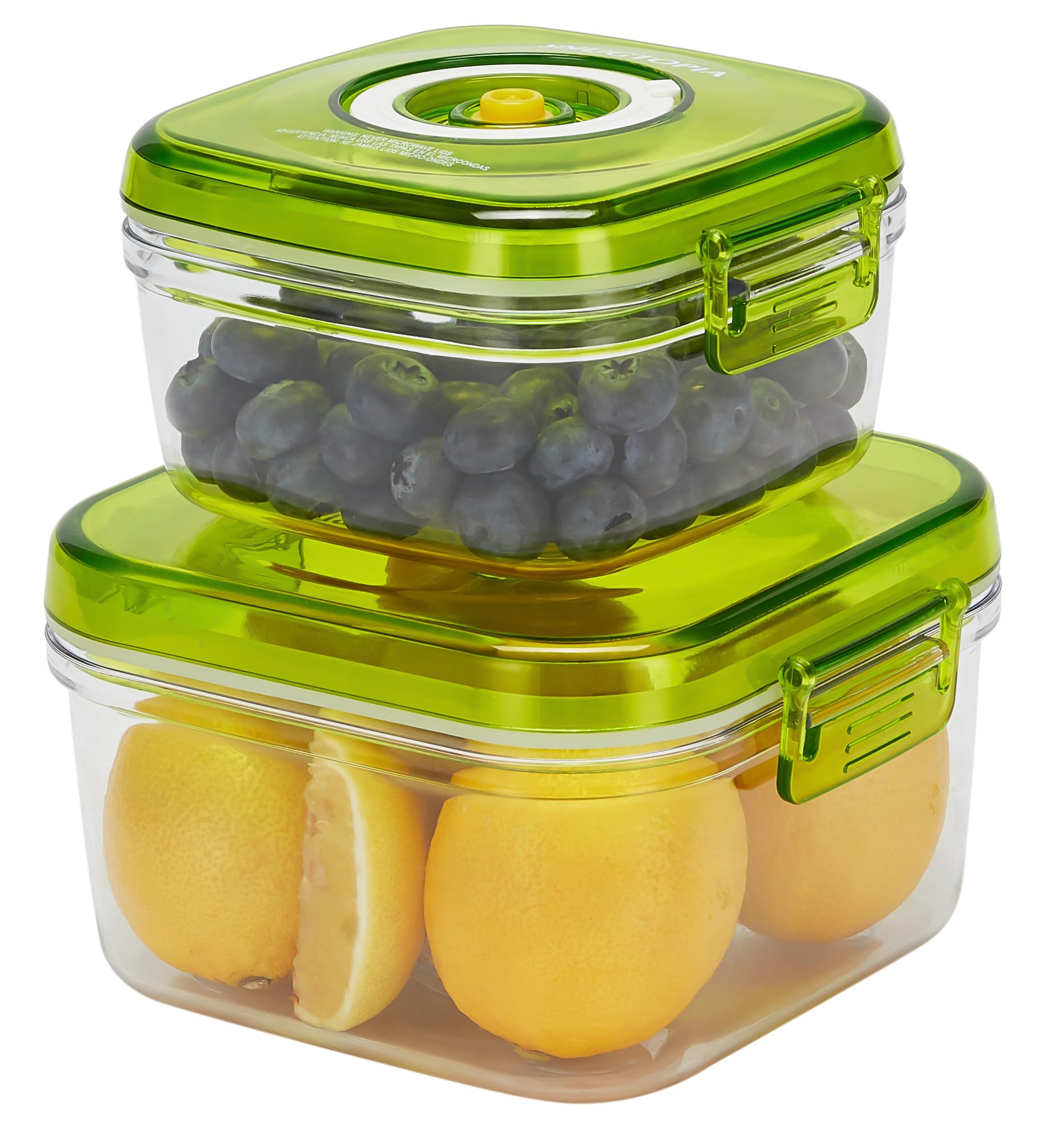 SNUGTOPIA Vacuum Seal Food Storage Containers - BPA Free, Leak Proof, Dishwasher, Freezer & Microwave Safe Lunch Box for Food Fresh 2PCS