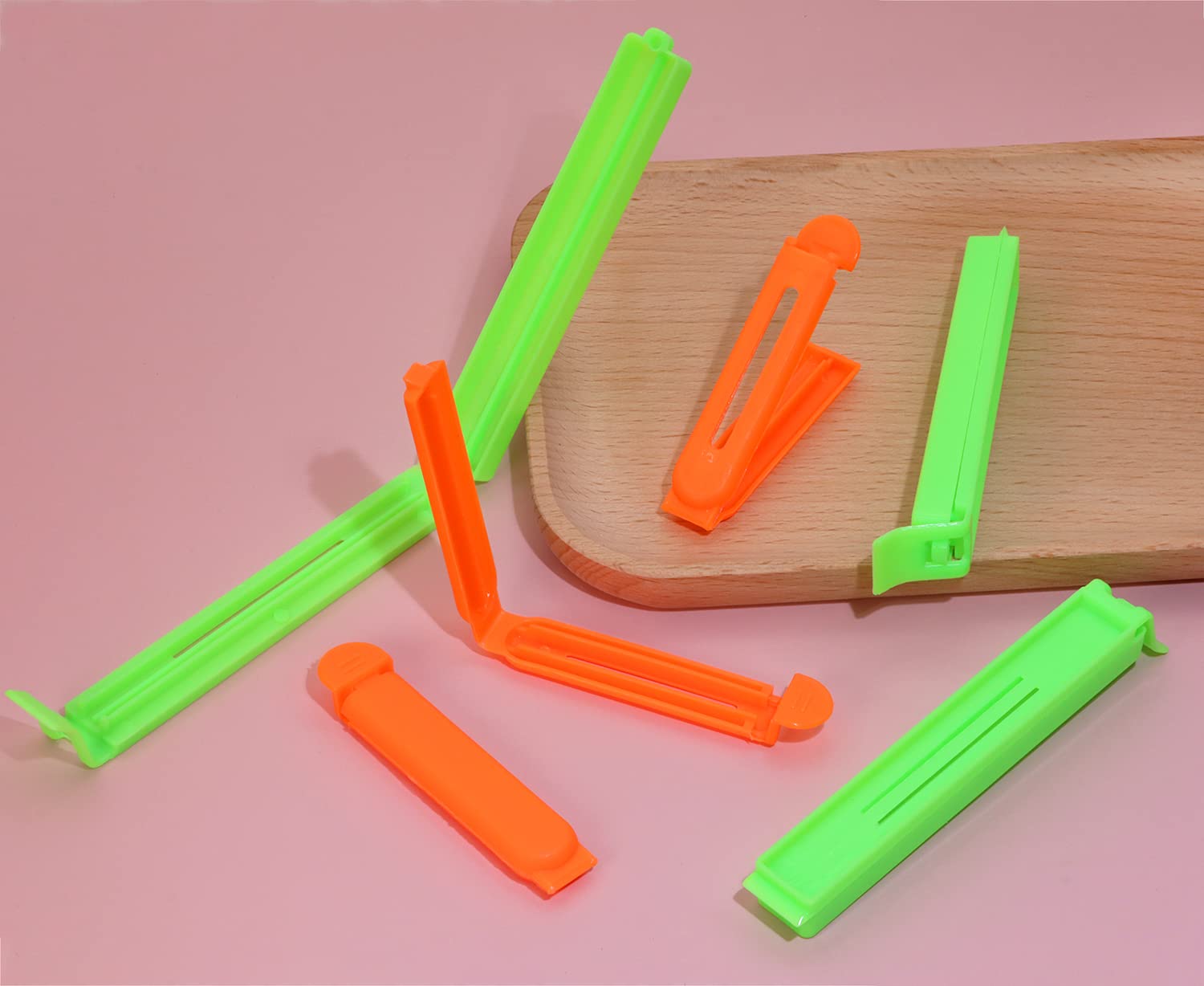 PENTA ANGEL Bag Sealing Clips 20Pcs Reusable Colorful Plastic Chip Clips Bread Bag Clamp for Home Kitchen Food Snack Packages Storage (20)