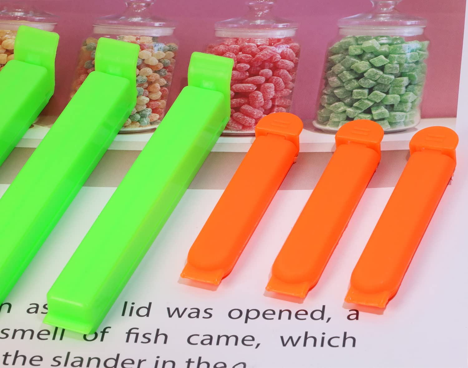 PENTA ANGEL Bag Sealing Clips 20Pcs Reusable Colorful Plastic Chip Clips Bread Bag Clamp for Home Kitchen Food Snack Packages Storage (20)