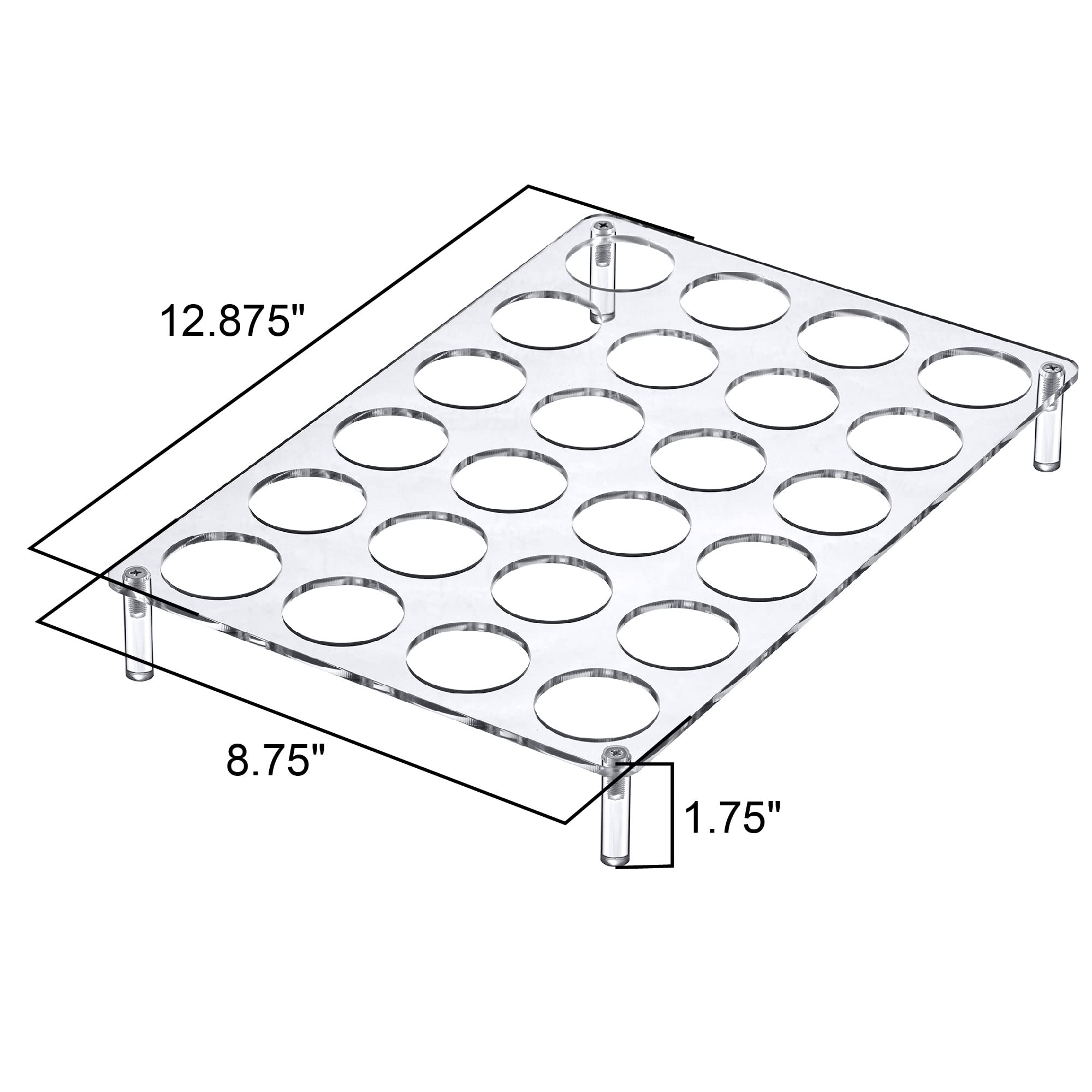 Amazing Abby 24-Slot Flat Acrylic Coffee Pod Holder, Large-Capacity Plastic Coffee Capsule Storage, BPA-Free and Shatter-Proof, Great for Use on Countertop or in Drawer, Up to 24 Keurig K-Cups