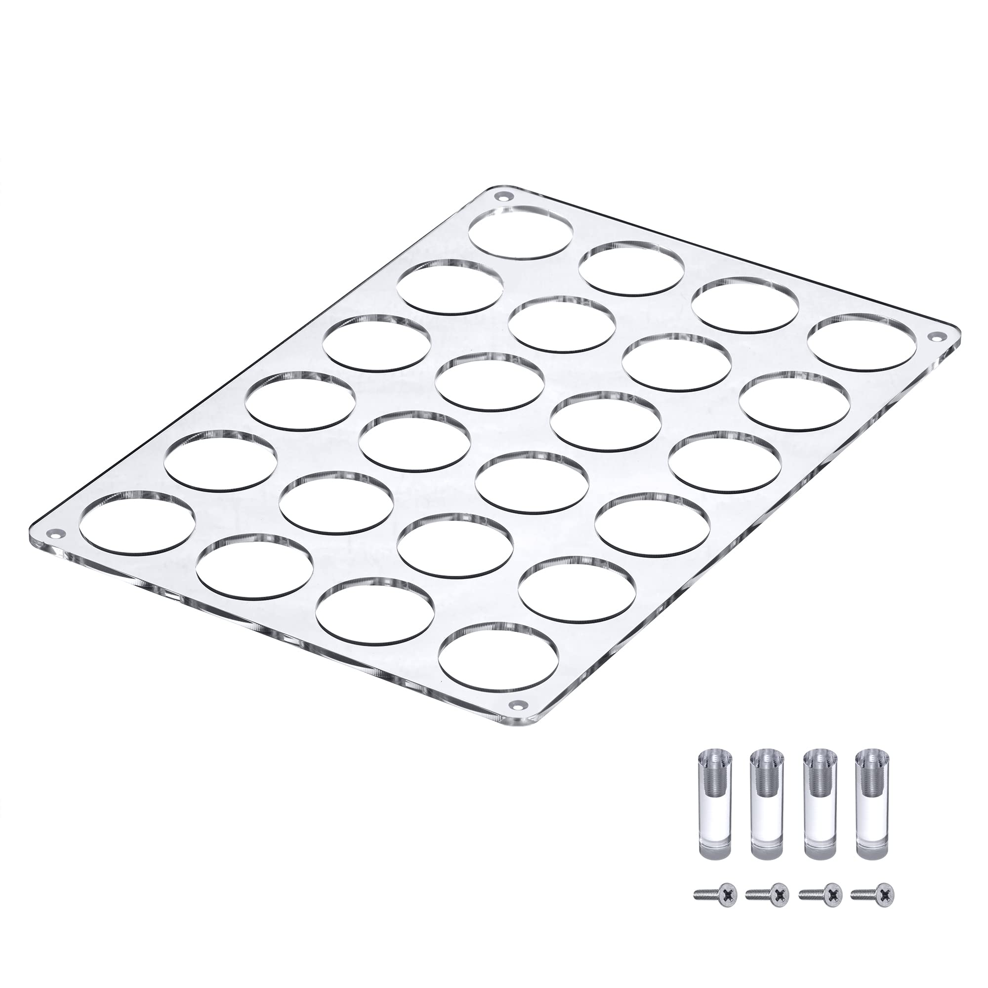 Amazing Abby 24-Slot Flat Acrylic Coffee Pod Holder, Large-Capacity Plastic Coffee Capsule Storage, BPA-Free and Shatter-Proof, Great for Use on Countertop or in Drawer, Up to 24 Keurig K-Cups