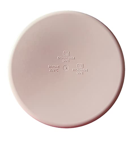 Jordy SUPPLY CO. Silicone Food Plate with Lid, Non-Slip, Serving, Mixing and Eating, Great for Travel (Pale Mauve)