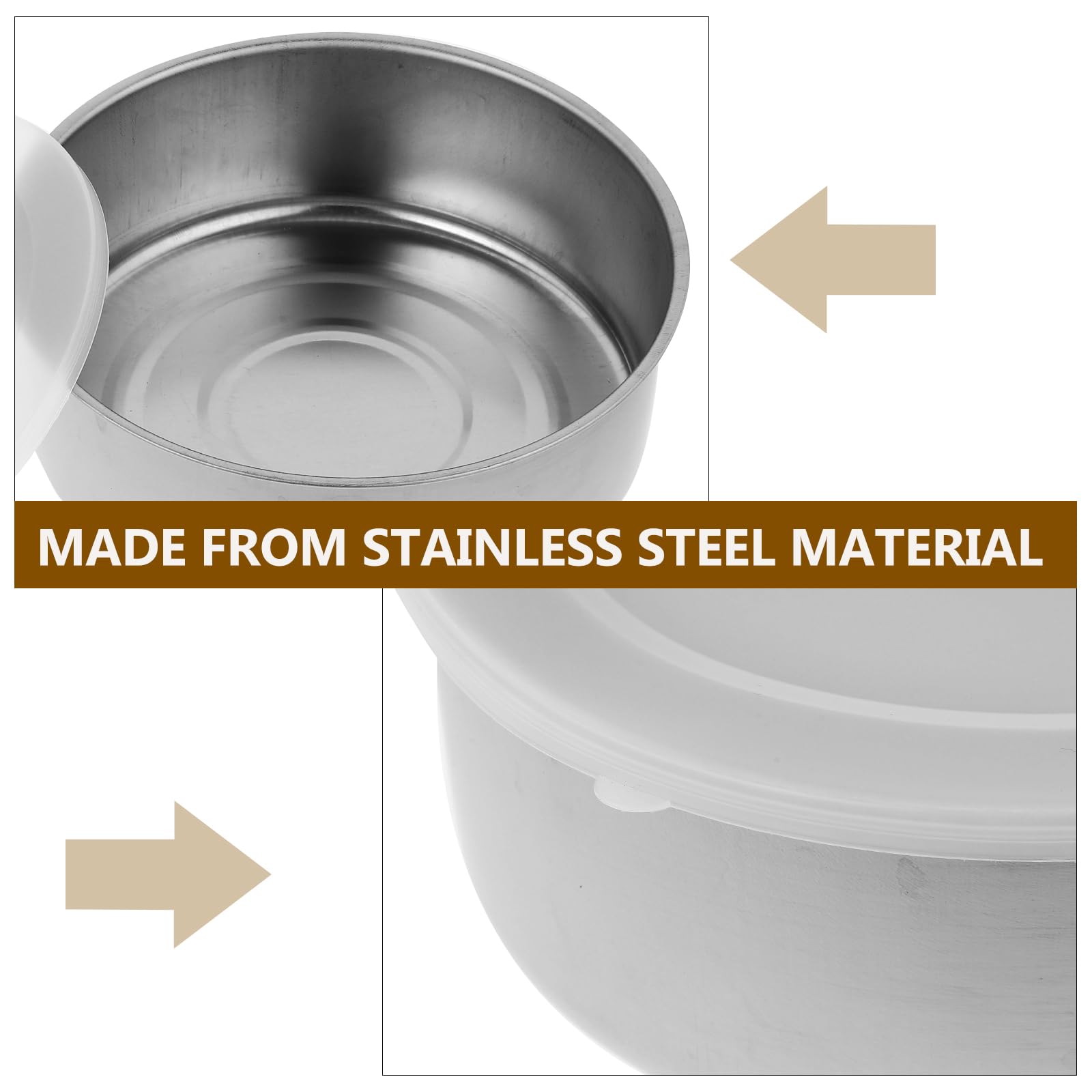 UPKOCH Snack Set Containers Pasta Containers 5pcs Box Food Prep Containers Travel Stainless Steel Bowls Home Accessories Round Crisper Sealing Bowls 5 Piece Set Lunch Box