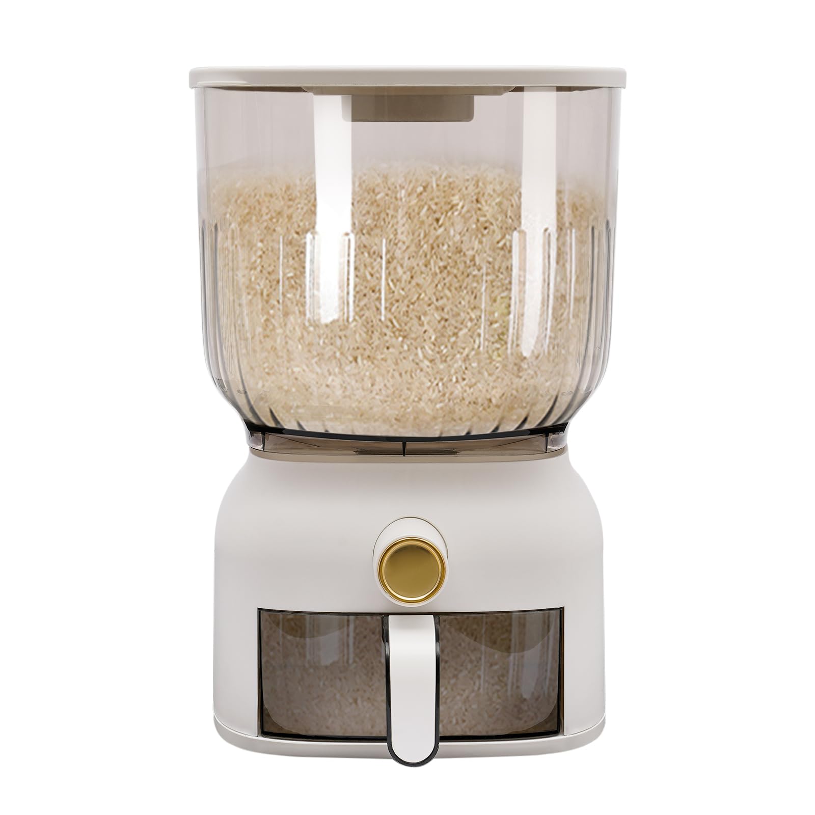 LUGBING Rice Dispenser 22 Lbs,Large Grain Storage Container with Rice Cup Food Dispenser Kitchen Organizer for Rice,Beans,Grains,Cereal Dry Food Storage,Rice Containers