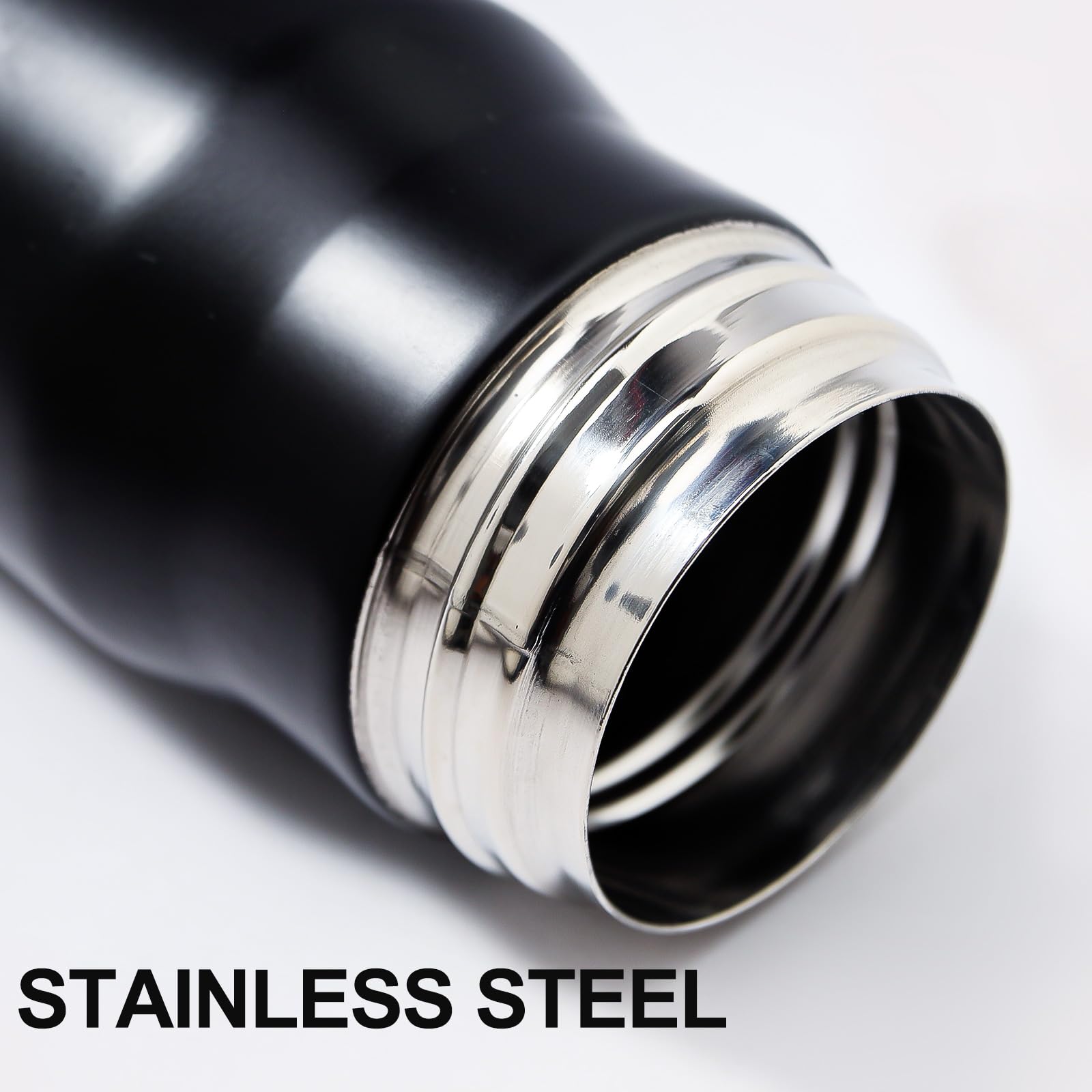 Afranti 304 Stainless Steel Bullet Tumbler Shape Water Bottle 17 oz 500 ml Double Wall Vacuum Insulated Thermos Coffee Mug Insulated Flask Cup for Hiking Traveling