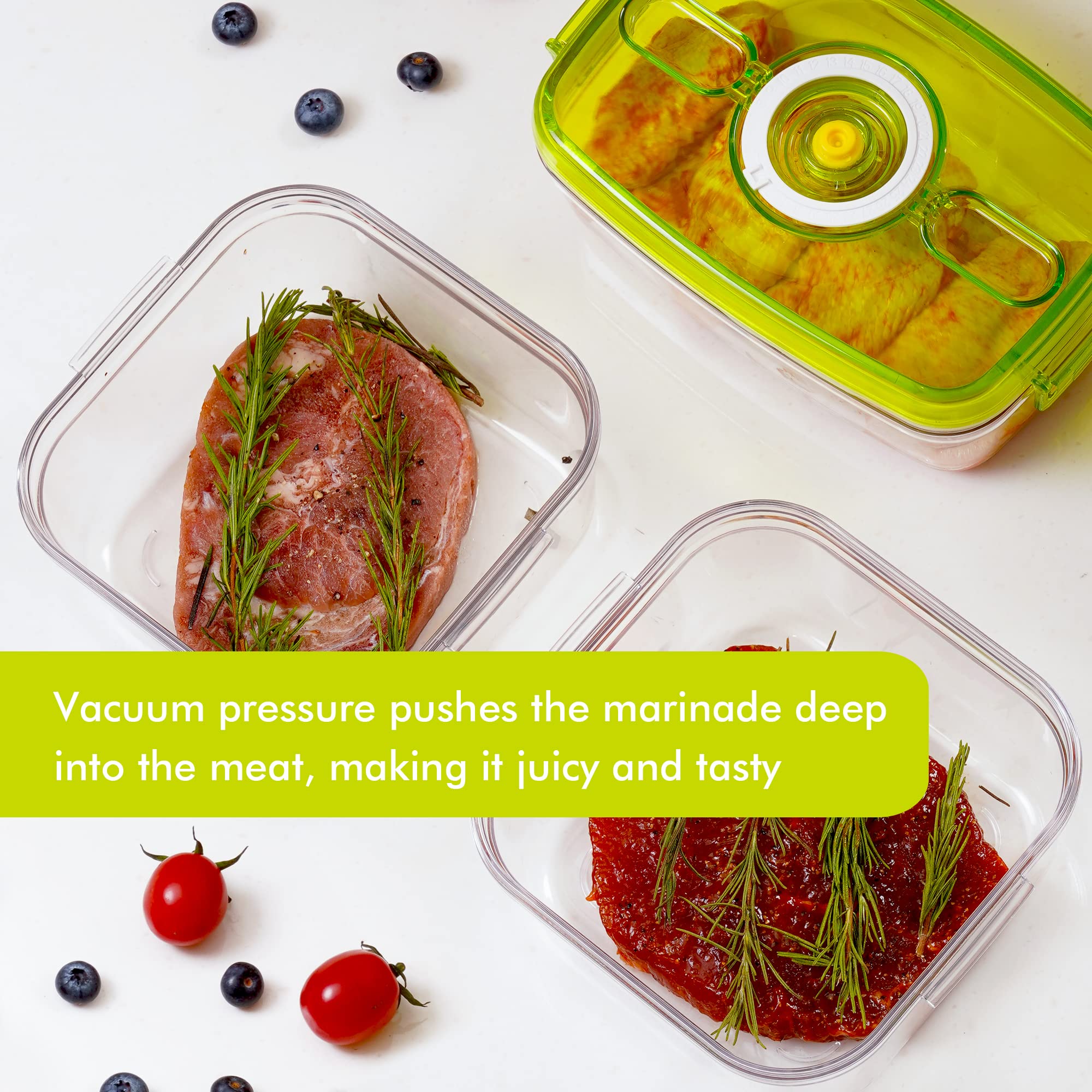 SNUGTOPIA Vacuum Seal Food Storage Containers - BPA Free, 100% Leak Proof, Freezer & Microwave Safe Lunch Box for Food Fresh 6Pcs