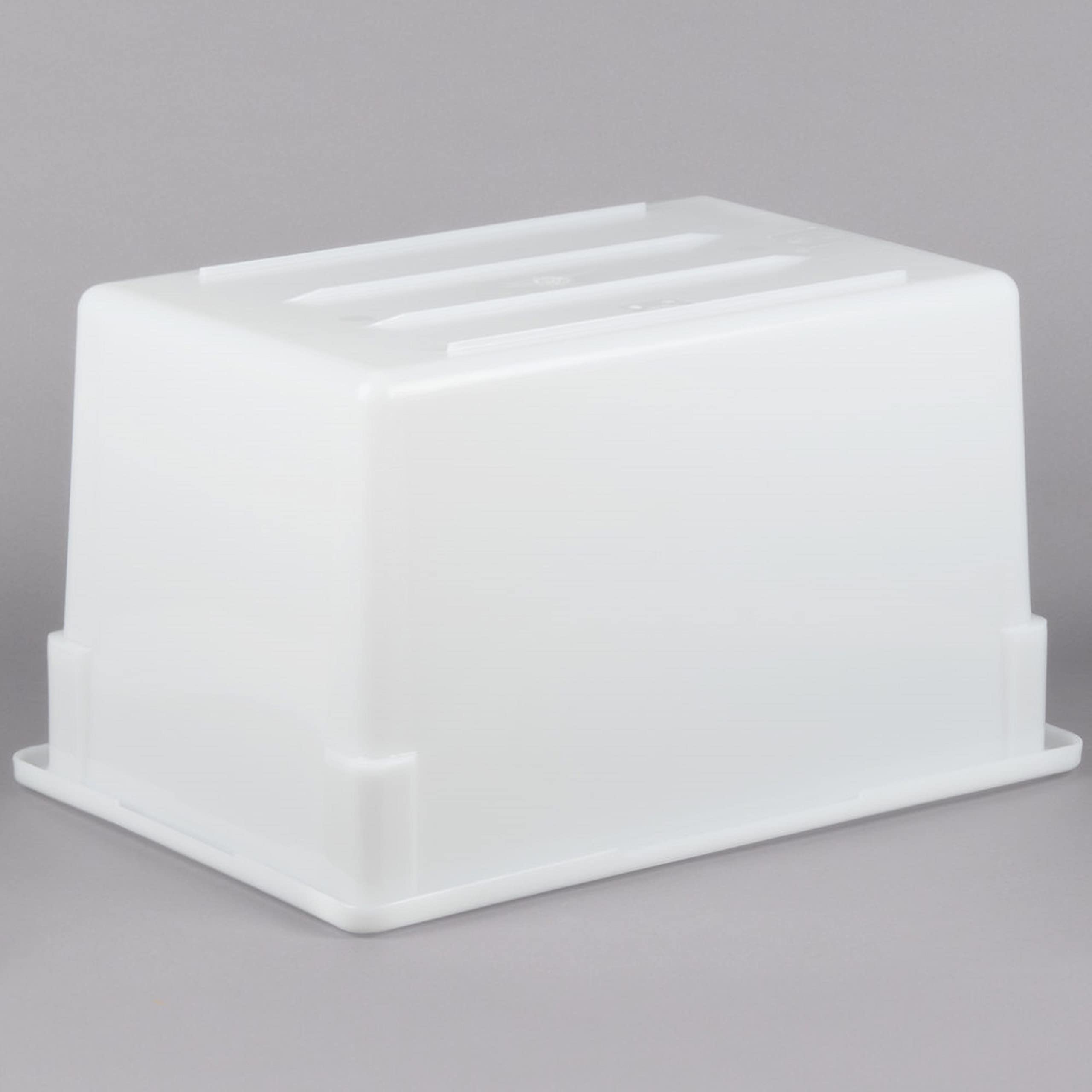 TrueCraftware- 22 Gallon White Food Storage Box Polypropylene 18" X 26" X 15"- Food Storage Container Meal Prep Food Storage for Home Cafeteria Kitchen Pantry Organization Dishwasher Safe