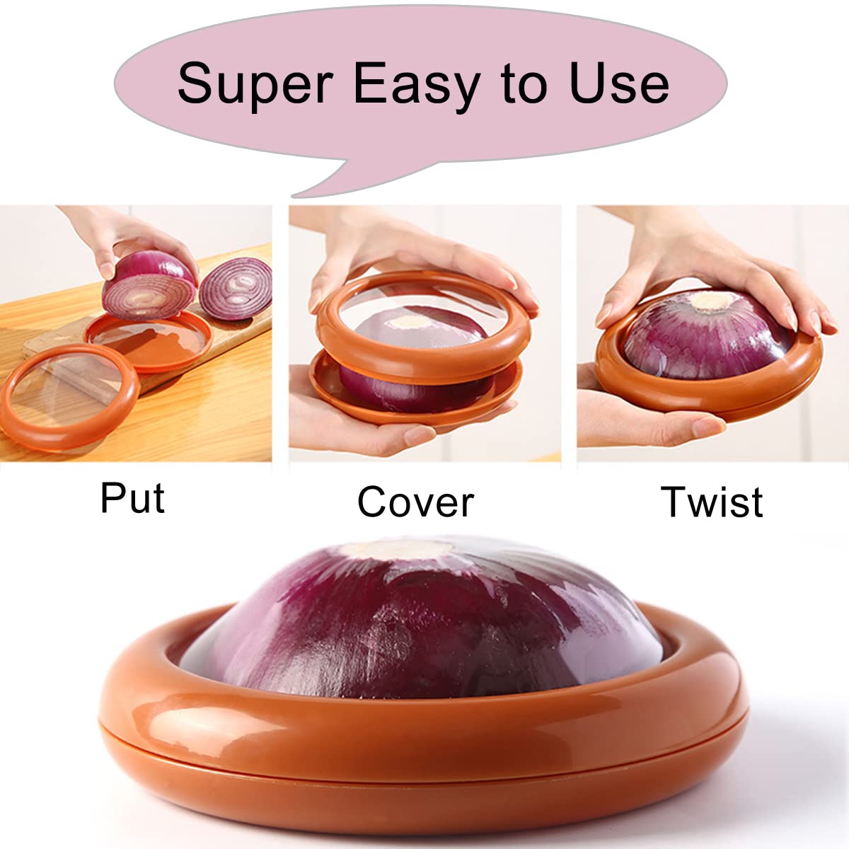 4PCS Fruit and Vegetable Storage Containers For Refrigerator Reusable Food Containers Airtight Veggie Crisper Sealed Box Saver Fresh Keeper for Cut Lemon, Sliced Onion, Half Avocado Tomato Garlic