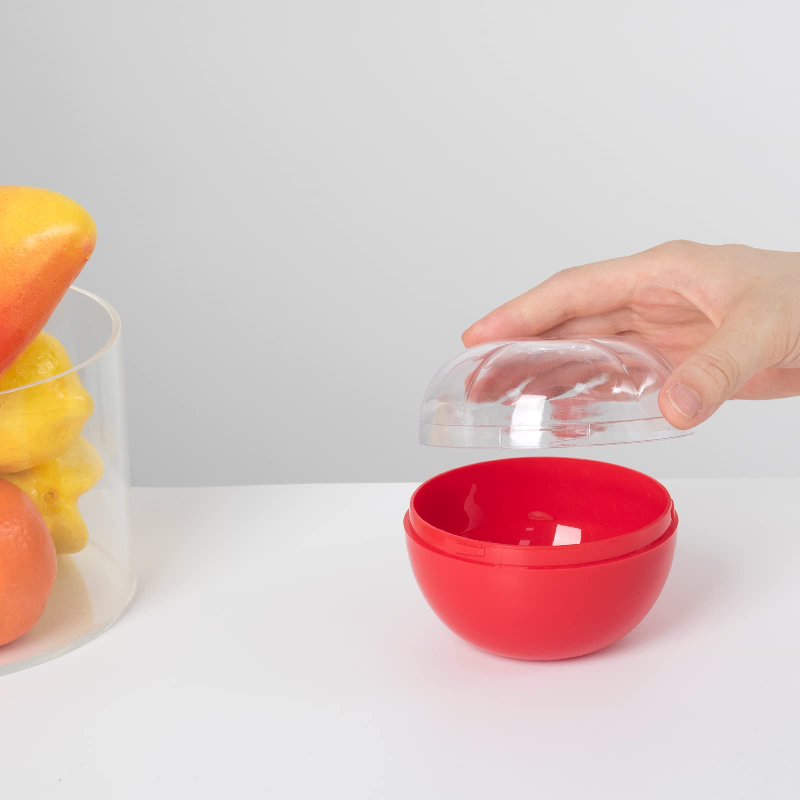 Vegetable and Fruit Storage Containers for Fridge, BPA Free Fresh reusable Food Savers, Onion Storage Container 、Garlic Saver、Tomato Saver and Lemon Keeper,Refrigerator Vegetable Crisper (Circular)