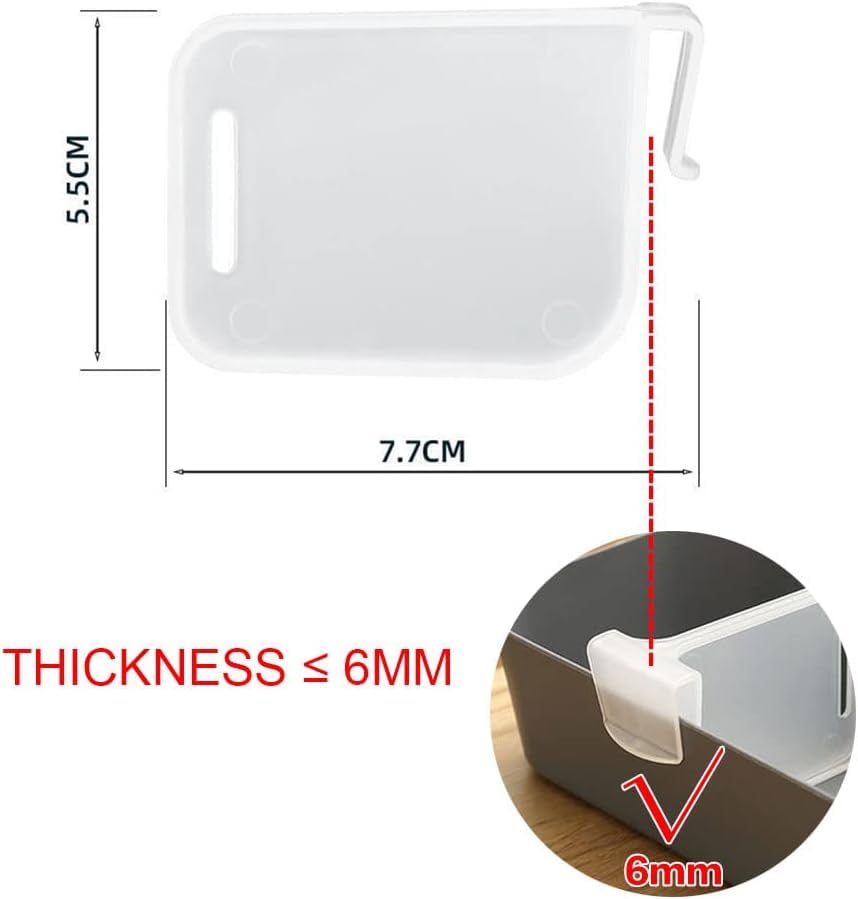 ADVOK Refrigerator Dividers Organizer, 12Pcs Plastic Hanging Ornament, Adjustable Snap-on Storage Box, Fridge Door Space Separators, Kitchen Pantry Gadget