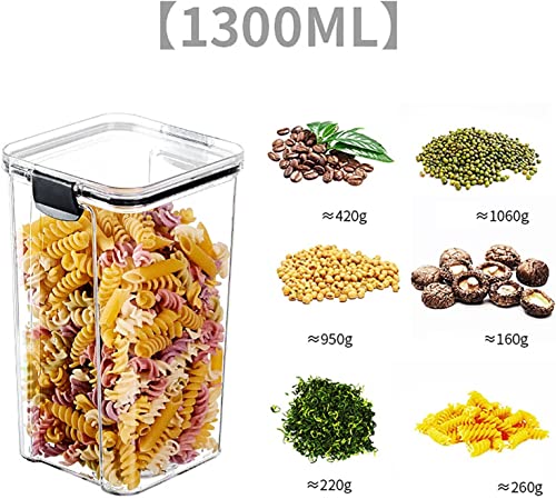 Rvikurc Airtight Food Storage Containers with Lids, Anti Leak Cereal Flour Storage with 4-Side Locks for Solid Food Sugars Soups and Sauces, Freezer-Safe Plastic Pantry Kitchen Organizations