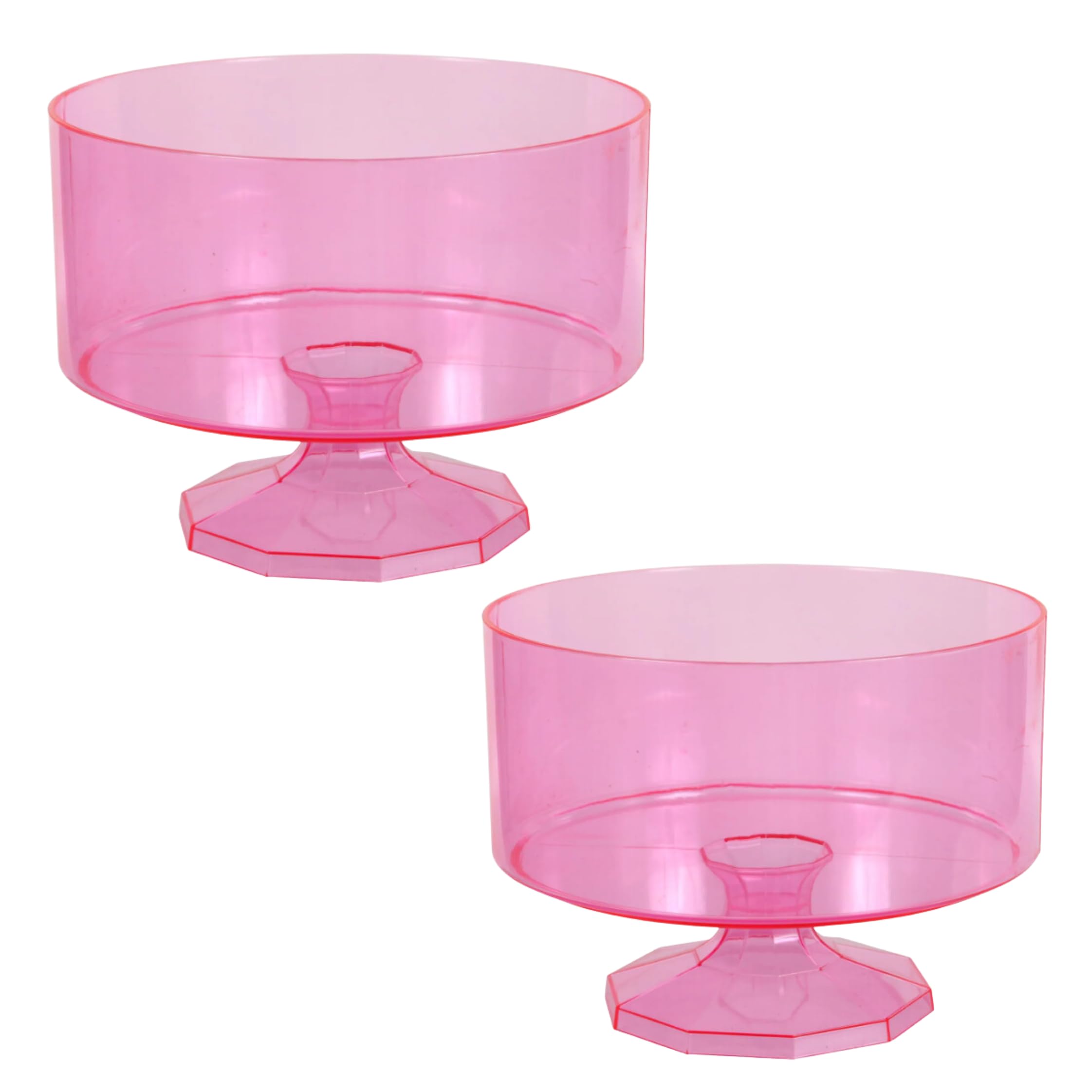 ACHED Light Pink Candy Container 2Pcs Plastic Trifle Dishes 2Pcs Scalloped Plastic Bucket 5.625x4.5x6 2Pcs Plastic Container 8x7x8.8 6Pcs Plastic Scoop 6x3x1 Sets Pack of 12 with Bonus Ankara Tote Bag