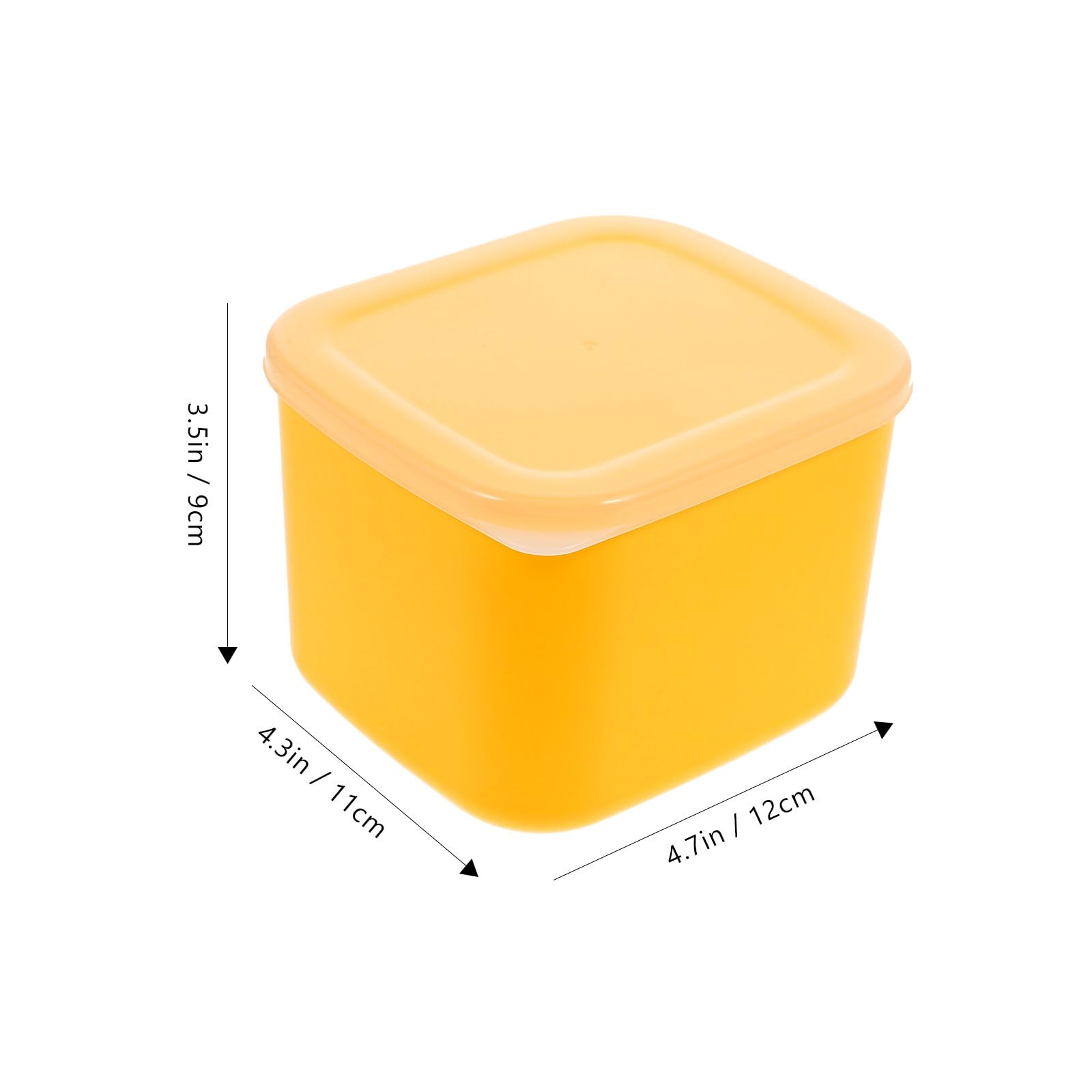UPKOCH Cream Cheese Plastic Cheese Storage Containers with Lid Cheese Slice Holder Airtight Cheese Box for Fridge Kitchen Counter Yellow L Mini Fridge