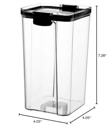 Rvikurc Airtight Food Storage Containers with Lids, Anti Leak Cereal Flour Storage with 4-Side Locks for Solid Food Sugars Soups and Sauces, Freezer-Safe Plastic Pantry Kitchen Organizations