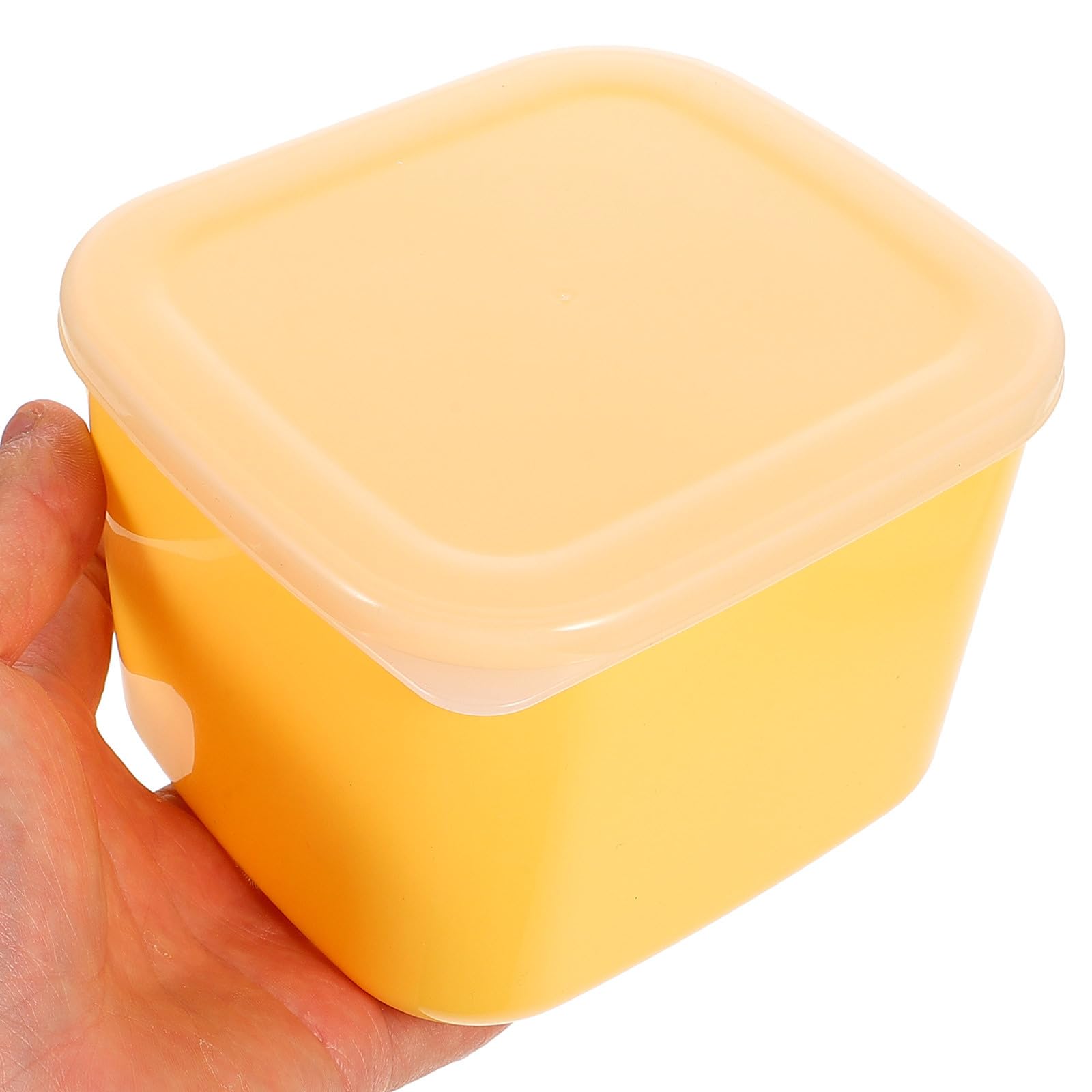 UPKOCH Cream Cheese Plastic Cheese Storage Containers with Lid Cheese Slice Holder Airtight Cheese Box for Fridge Kitchen Counter Yellow L Mini Fridge