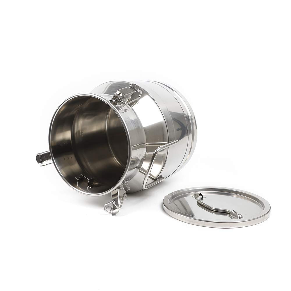 5.28Gal/20L Milk Can - 304 Stainless Steel Milk Jug,Thick Handle with Sealed Lid Heavy Duty Milk Bucket Wine for Kitchen, Rice Cereal Grain Canisters Container