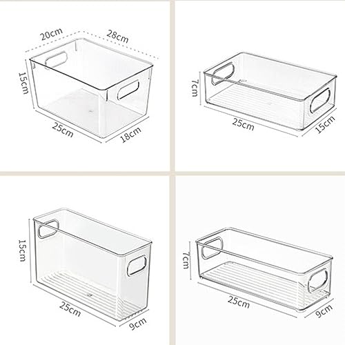 Refrigerator Organizer with Clear Plastic Storage Cabinet, BPA Free, Multi-Size Saves Space. (9.8x3.5x5.9inches)