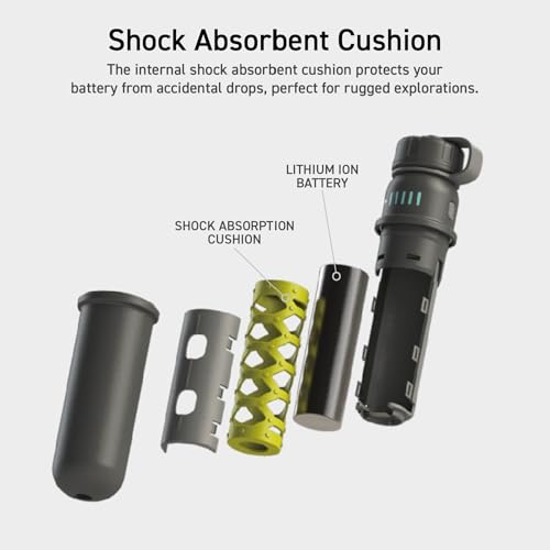 ELECOM NESTOUT Rugged Power Bank, 15000mAh Outdoor Charger, 32W USB-C Fast Charging PD, Waterproof IP67, Durable Shockproof, Battery Pack for iPhone Tablet Hiking Travel Camping (Gray Blue, 15000mAh)