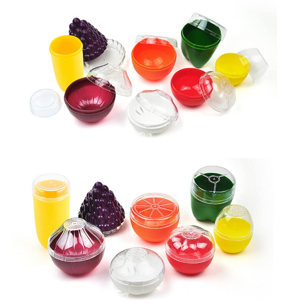 5Pieces Fruit and Vegetable Storage Containers,Reusable FridgeStorage Containers,for storage Green pepper, onion, Tomato, Lemon, and garlic Refrigerator Vegetable Crisper