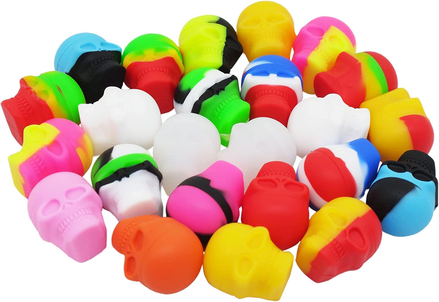 vitakiwi 3ml Small Skull Silicone Container Non-stick Concentrate Oil Jars (12)