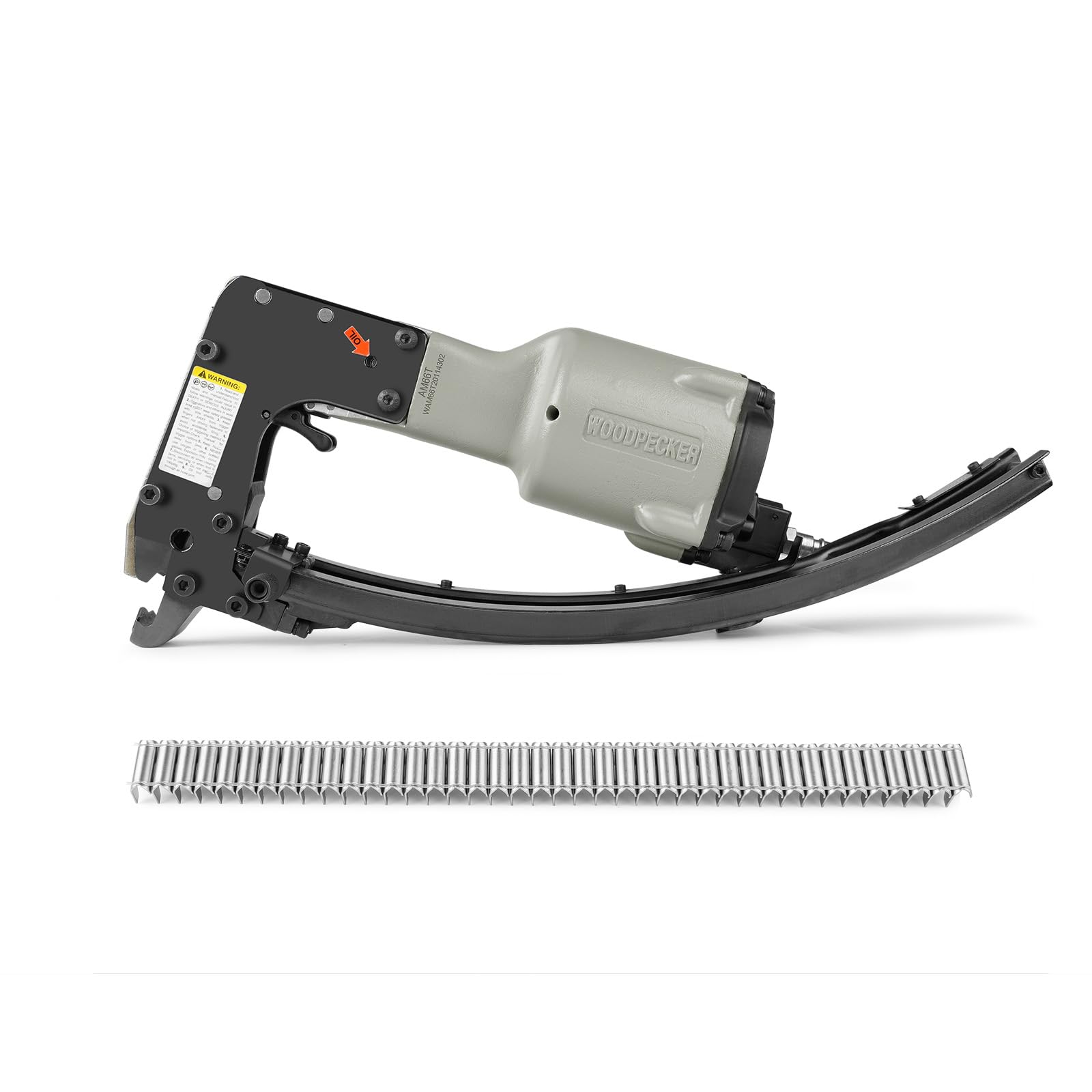 Woodpecker AM66T Pneumatic Clinch Clip Clipper Vertex Fastening Air Power Clinching Tool Hartco Clipper Industrial Clip Tool Gun Clipper Gun for Spring Mattress, Car Seat (AM66T)