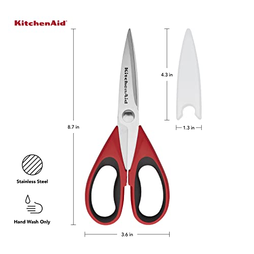 KitchenAid All Purpose Shears with Protective Sheath, 8.72-Inch, Red