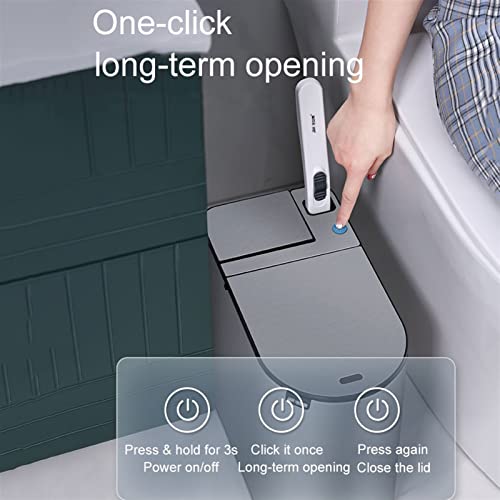 CANMNT Trash Can Intelligent Induction Trash Can Automatic Household Toilet Toilet with Lid Narrow Paper Basket Sandwich Trash Can Trash Can Wastebasket