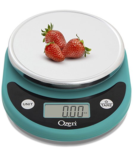 Ozeri Pronto Digital Multifunction Kitchen and Food Scale, Black on Teal